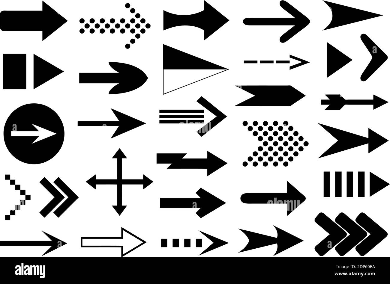 Group of different arrows isolated on white Stock Vector Image & Art ...