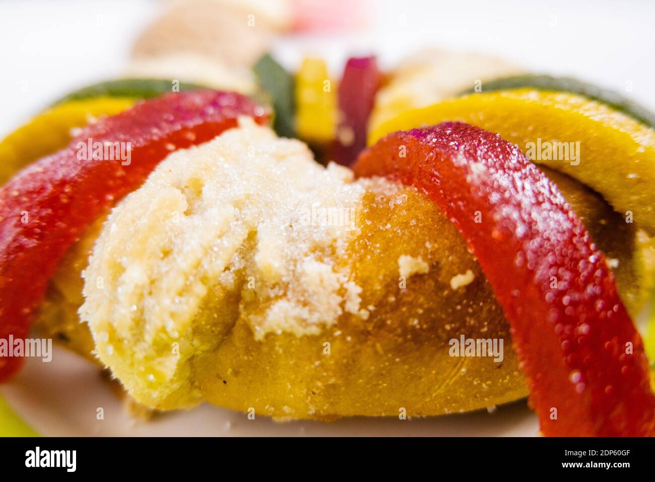 Colorful Mexican kings day bread on a white table Stock Photo - Alamy