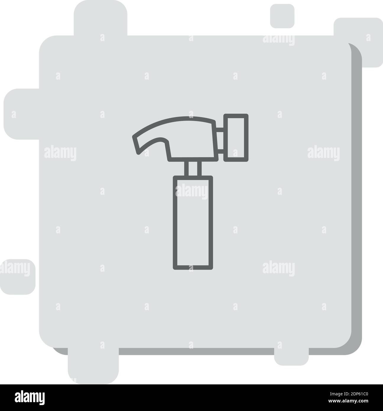 hammer outline vector icon modern simple vector illustration Stock ...