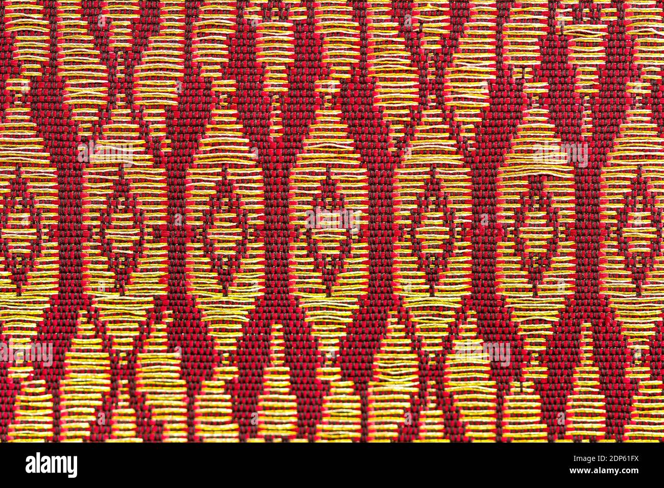 Thai Silk With Yellow Loops Pattern Stock Photo - Alamy