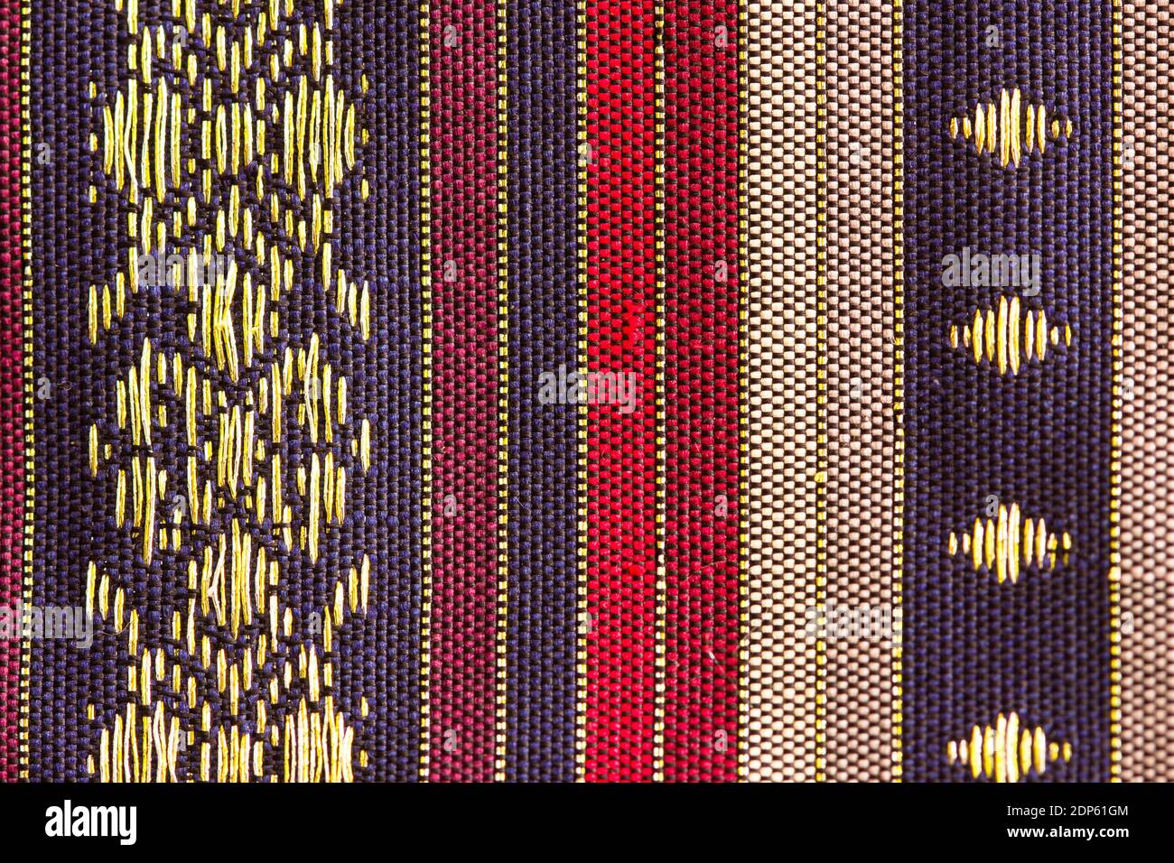Thai Silk With Vertical Stripe Pattern Stock Photo - Alamy