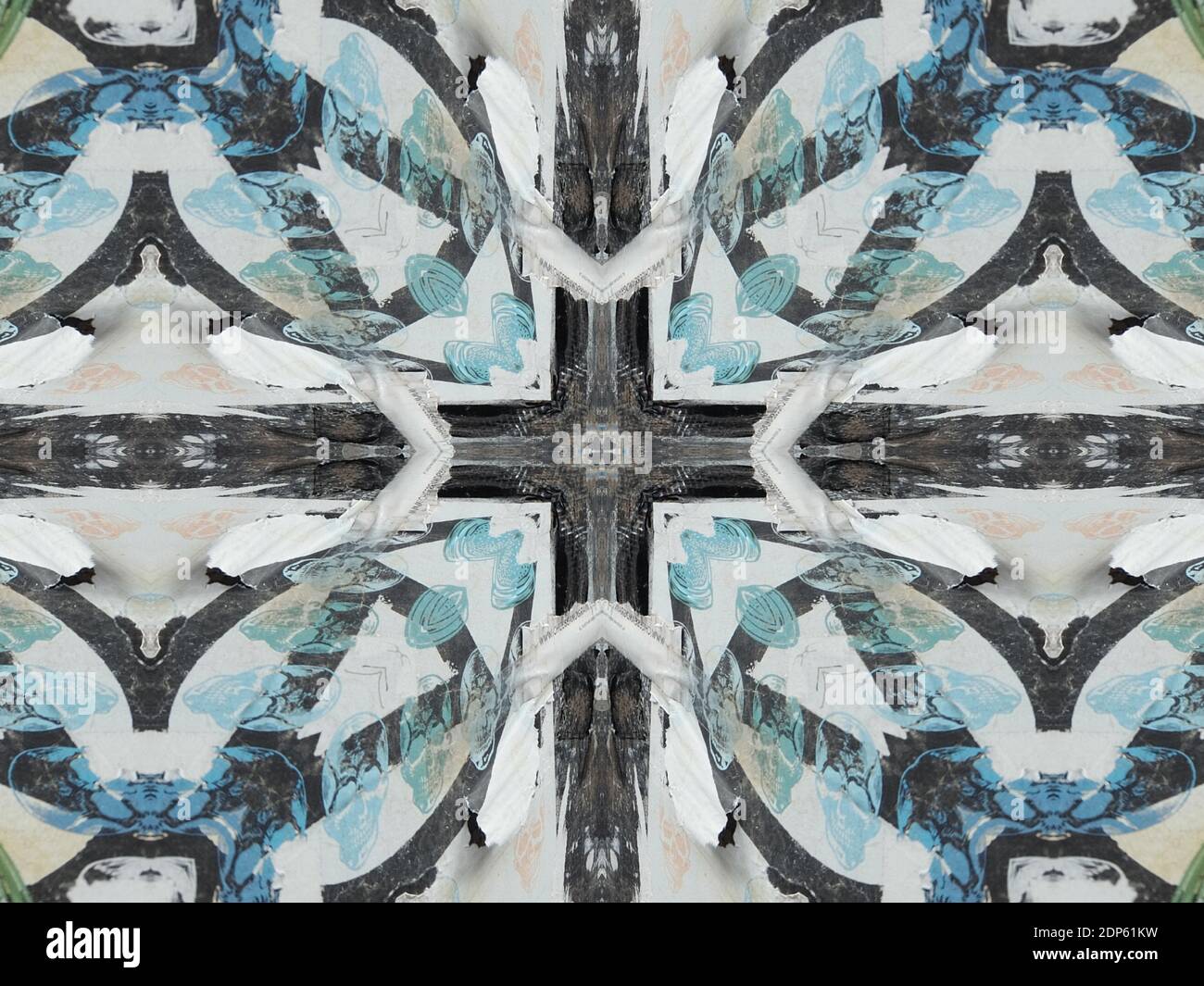 A kaleidoscope pattern of colorful ceramic tiles Stock Photo - Alamy