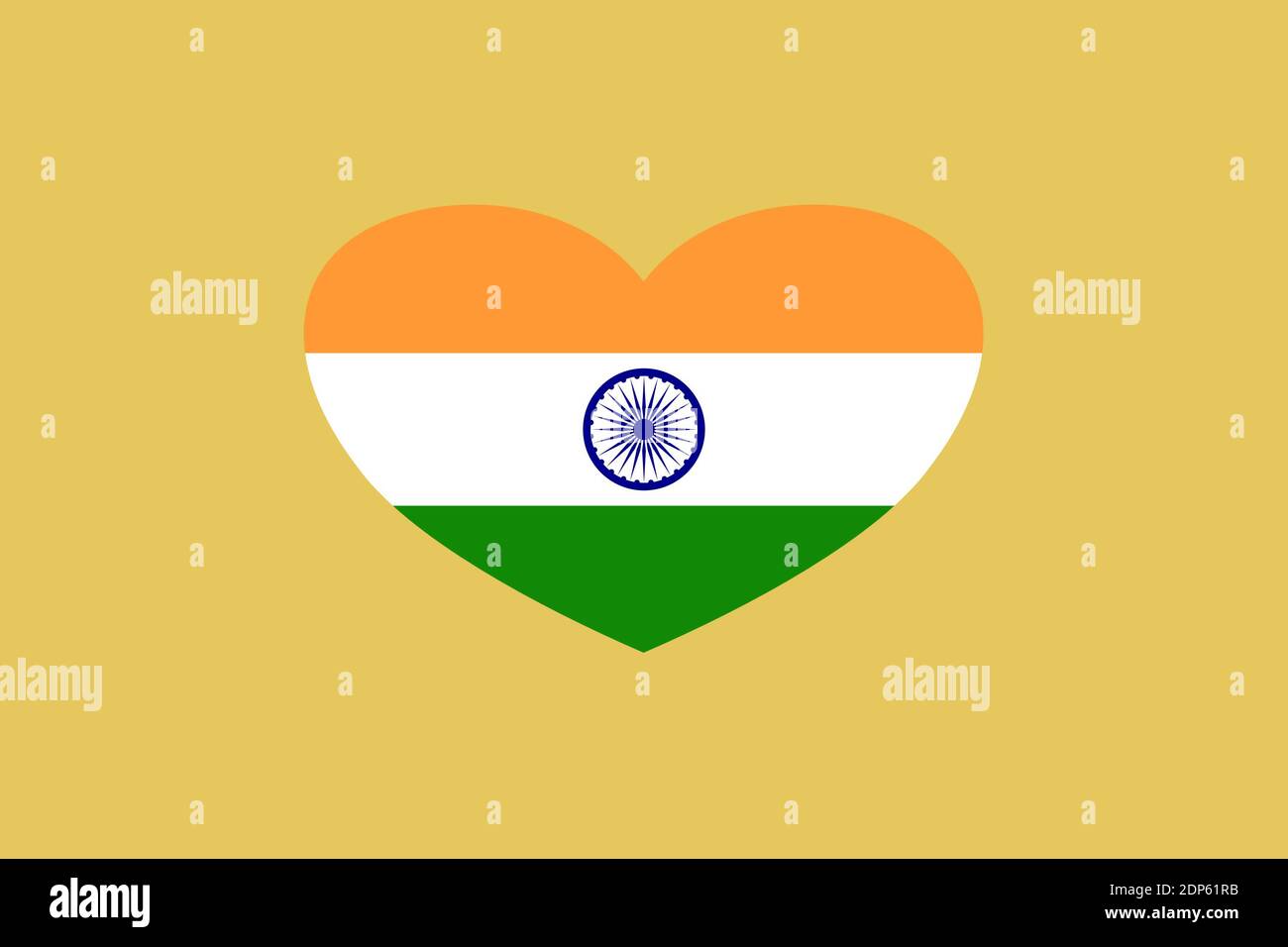 India flag in the heart shape. Isolated on background Stock Photo - Alamy