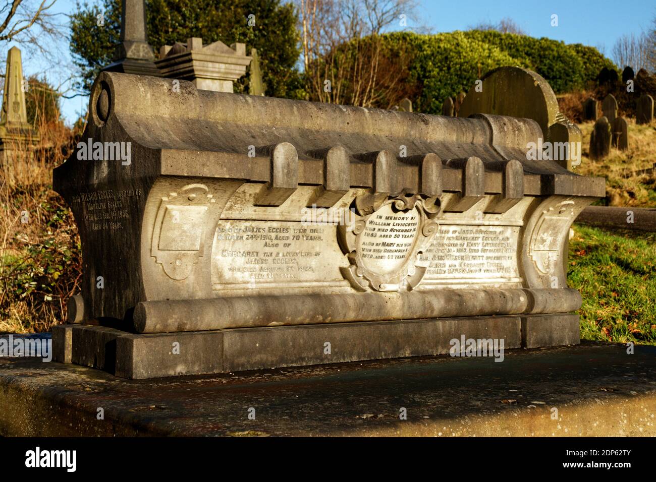 Victorian gravestone at Blackburn Cemetery Stock Photo - Alamy