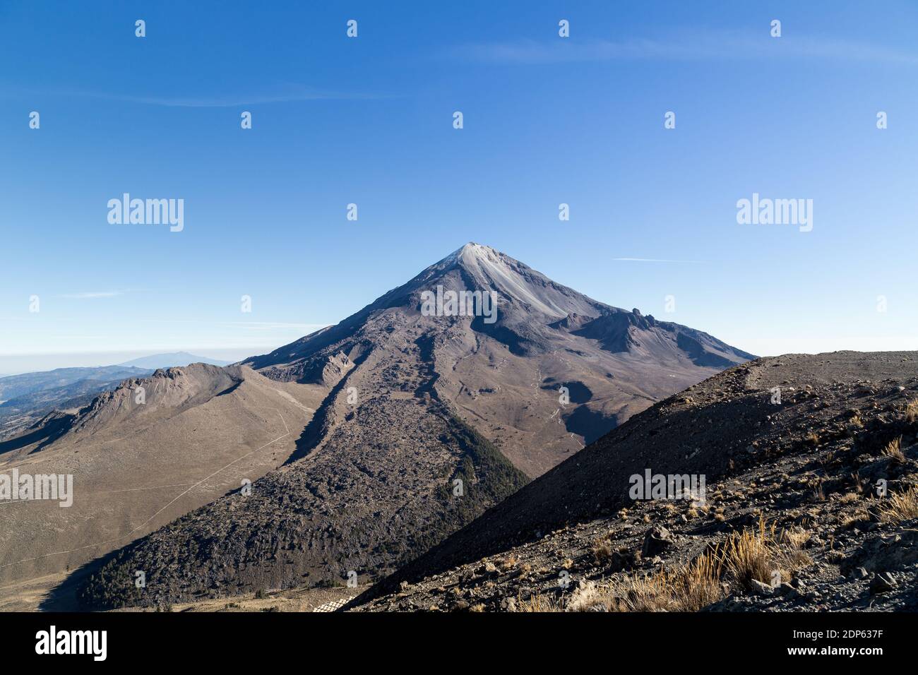 A beautiful shot of the Pico de Orizaba volcano in Mexico. Relief ...