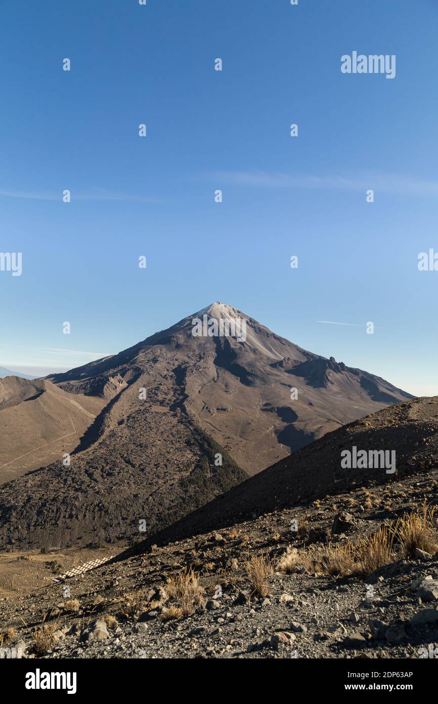 A beautiful shot of the Pico de Orizaba volcano in Mexico. Relief ...