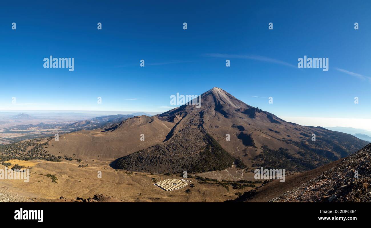 A beautiful shot of the Pico de Orizaba volcano in Mexico. Relief ...