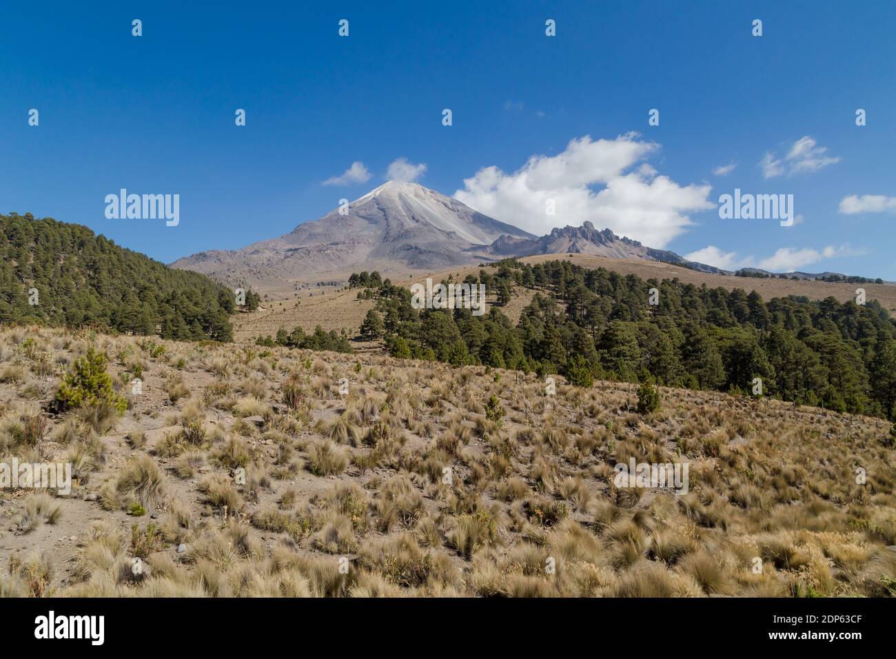 A beautiful shot of the Pico de Orizaba volcano in Mexico. Relief ...