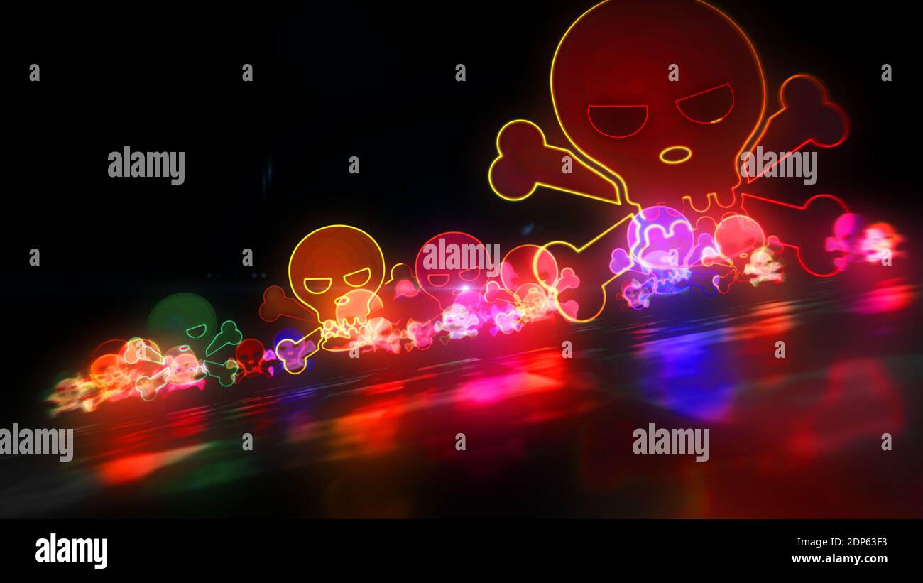 Skull symbol, piracy, hacking computer, cyber crime technology, darknet ...