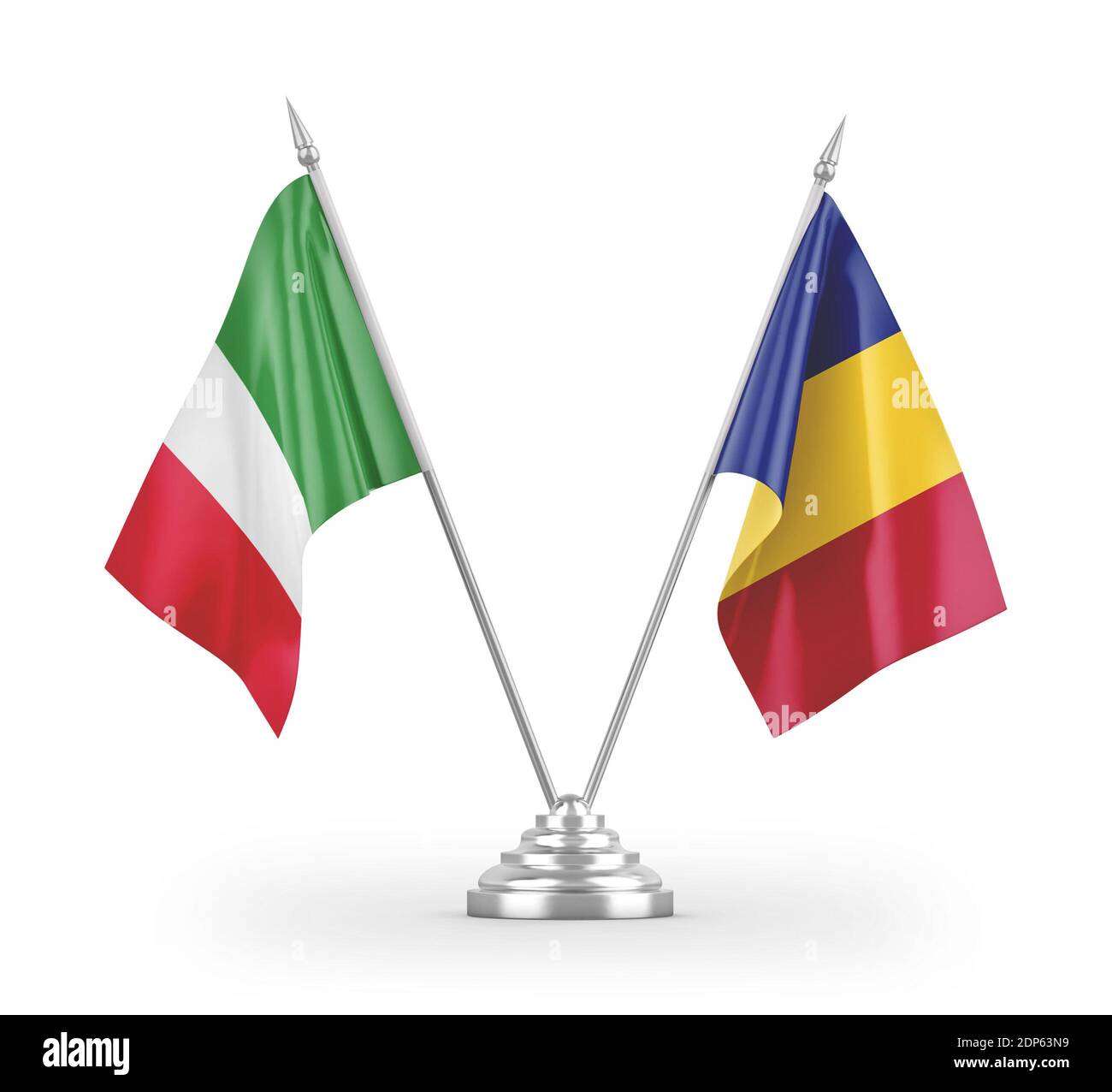 Romania italy table flags hi-res stock photography and images - Alamy