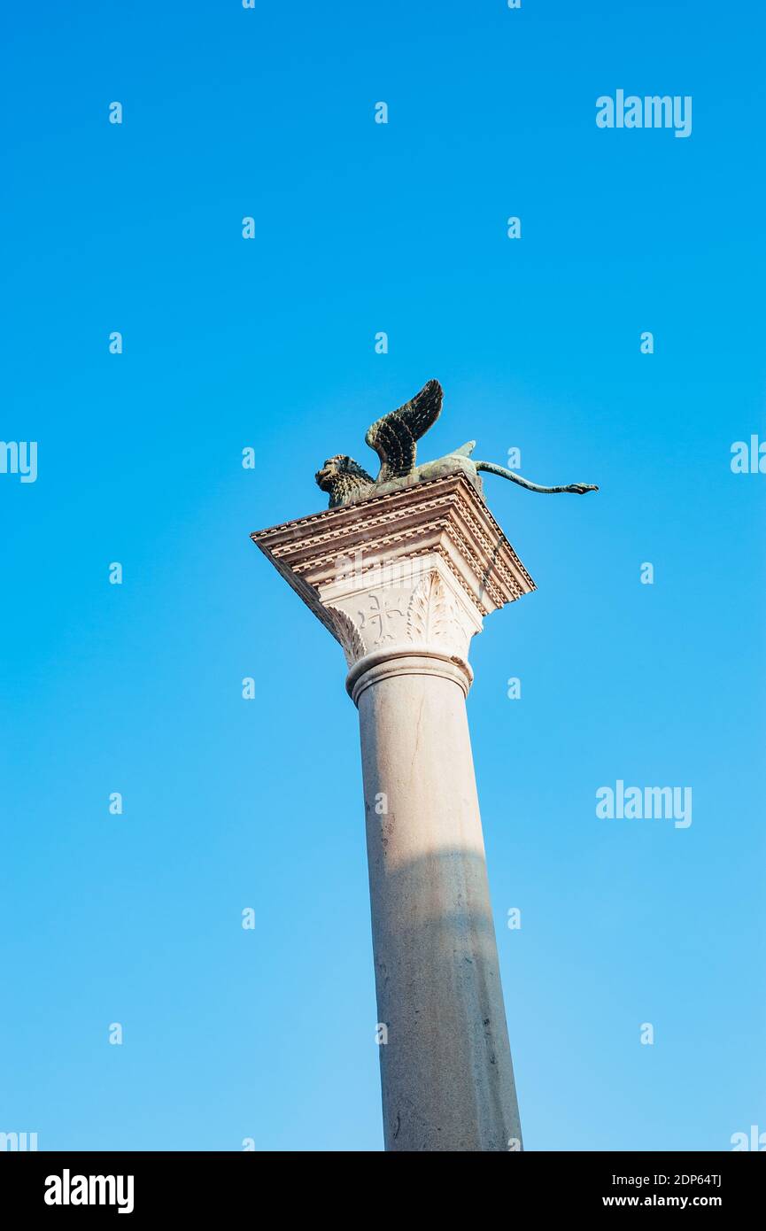 St Mark's Column (Colonna di San Marco), Piazetta Sân Marco, Venice ...