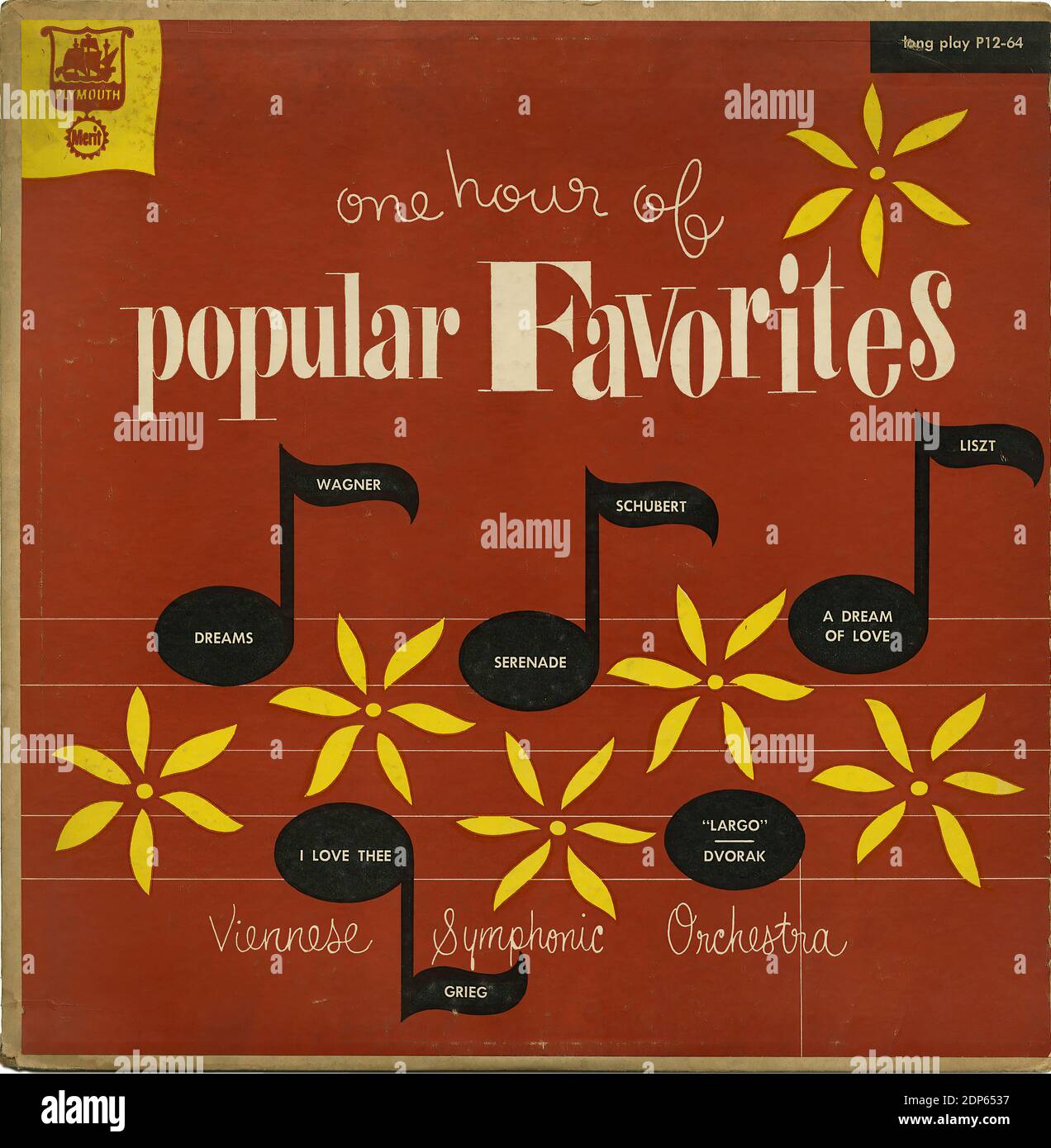 One Hour of Popular Favorites - Vintage record cover 01 Stock Photo - Alamy