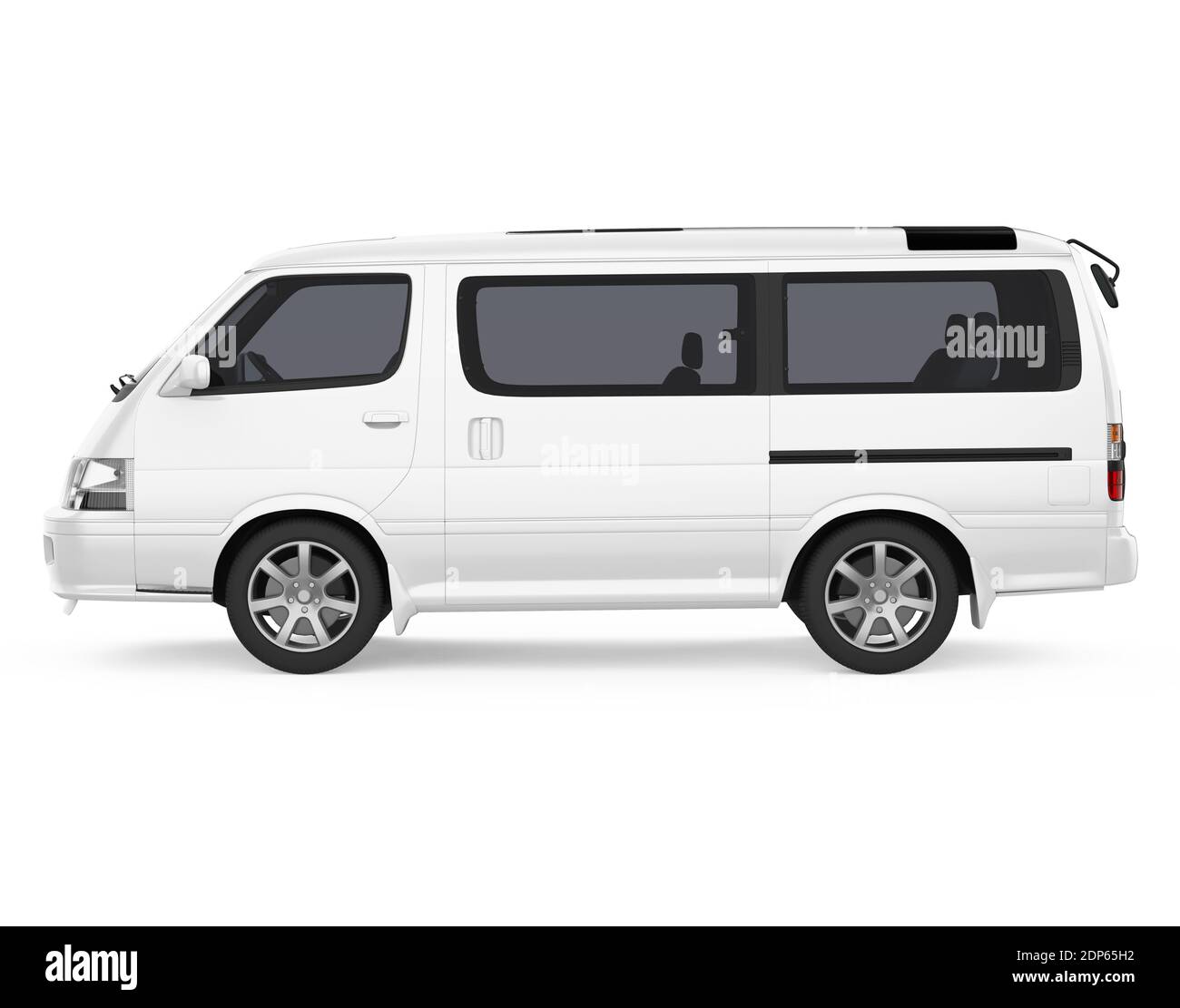 White Minibus Isolated Stock Photo - Alamy