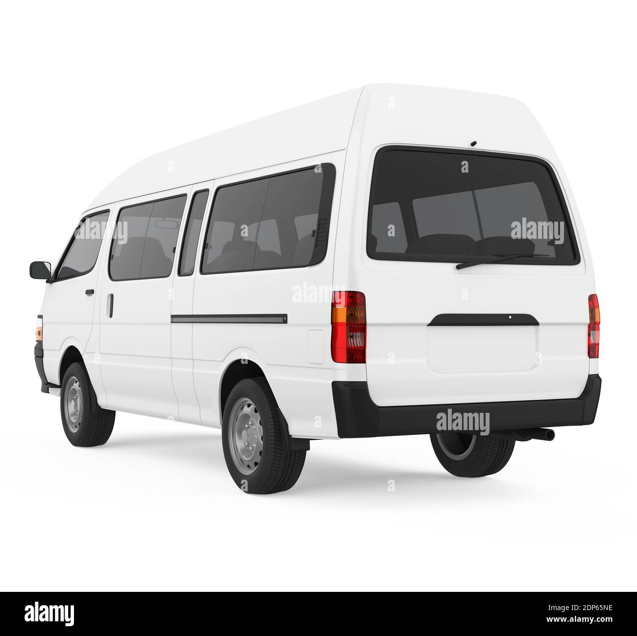White Minibus Isolated Stock Photo - Alamy