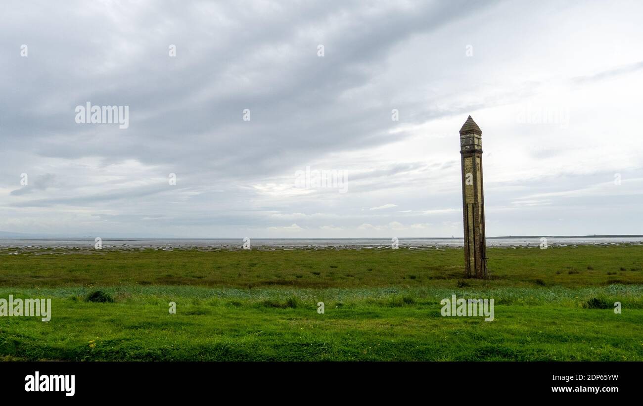 Rampside Lighthouse, Roa Island, Barrow in Furness, Cumbria Stock Photo ...