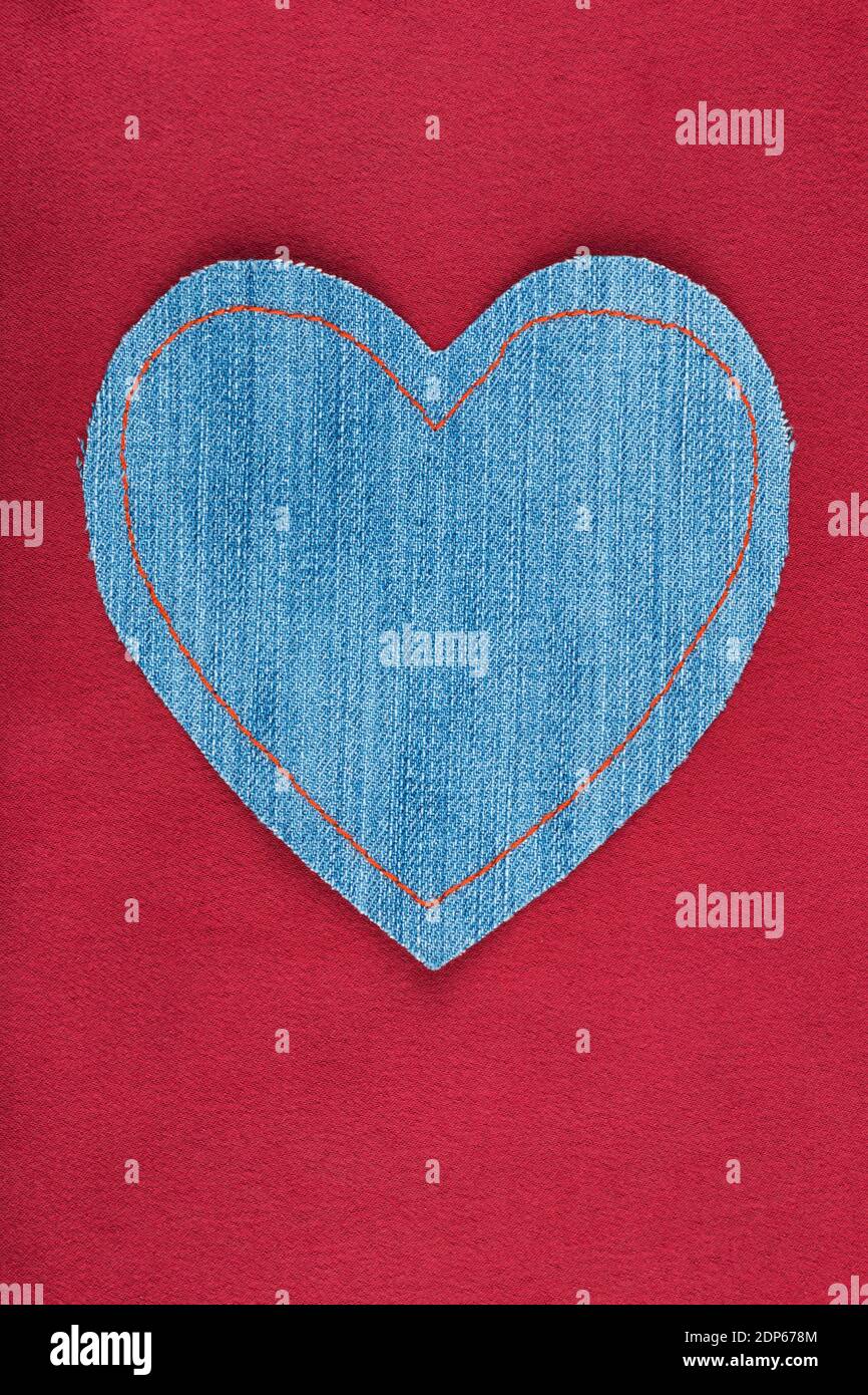 Denim heart hi-res stock photography and images - Alamy