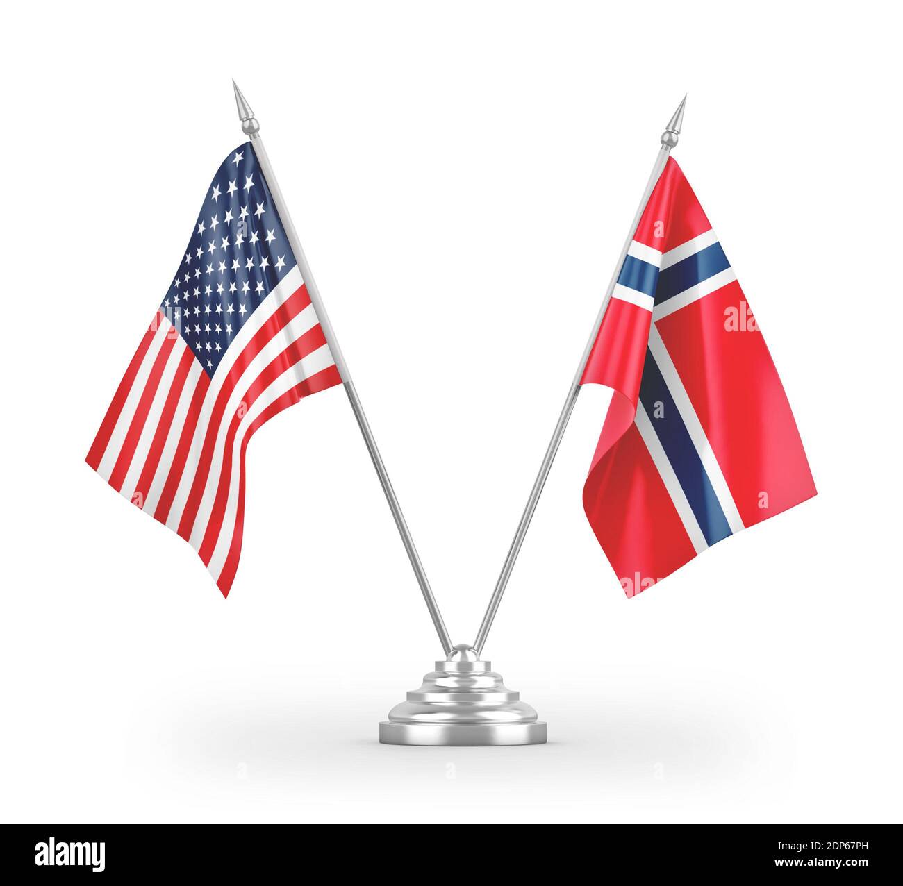 Usa norway table flags hi-res stock photography and images - Alamy
