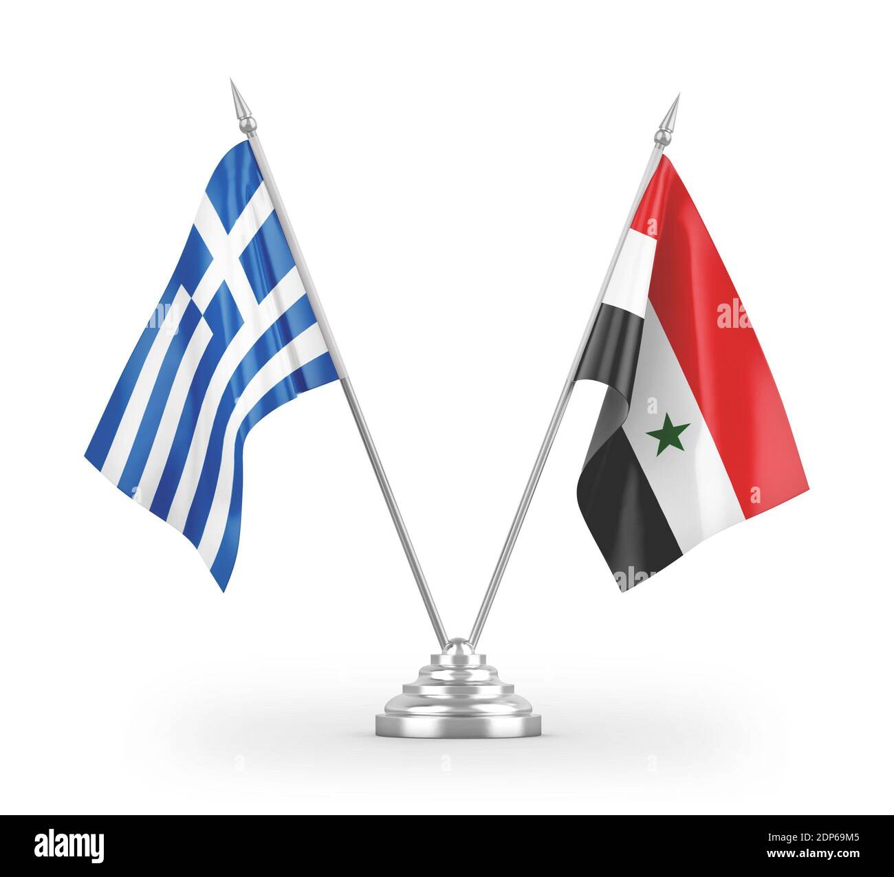 Greece syria flags 3d hi-res stock photography and images - Alamy