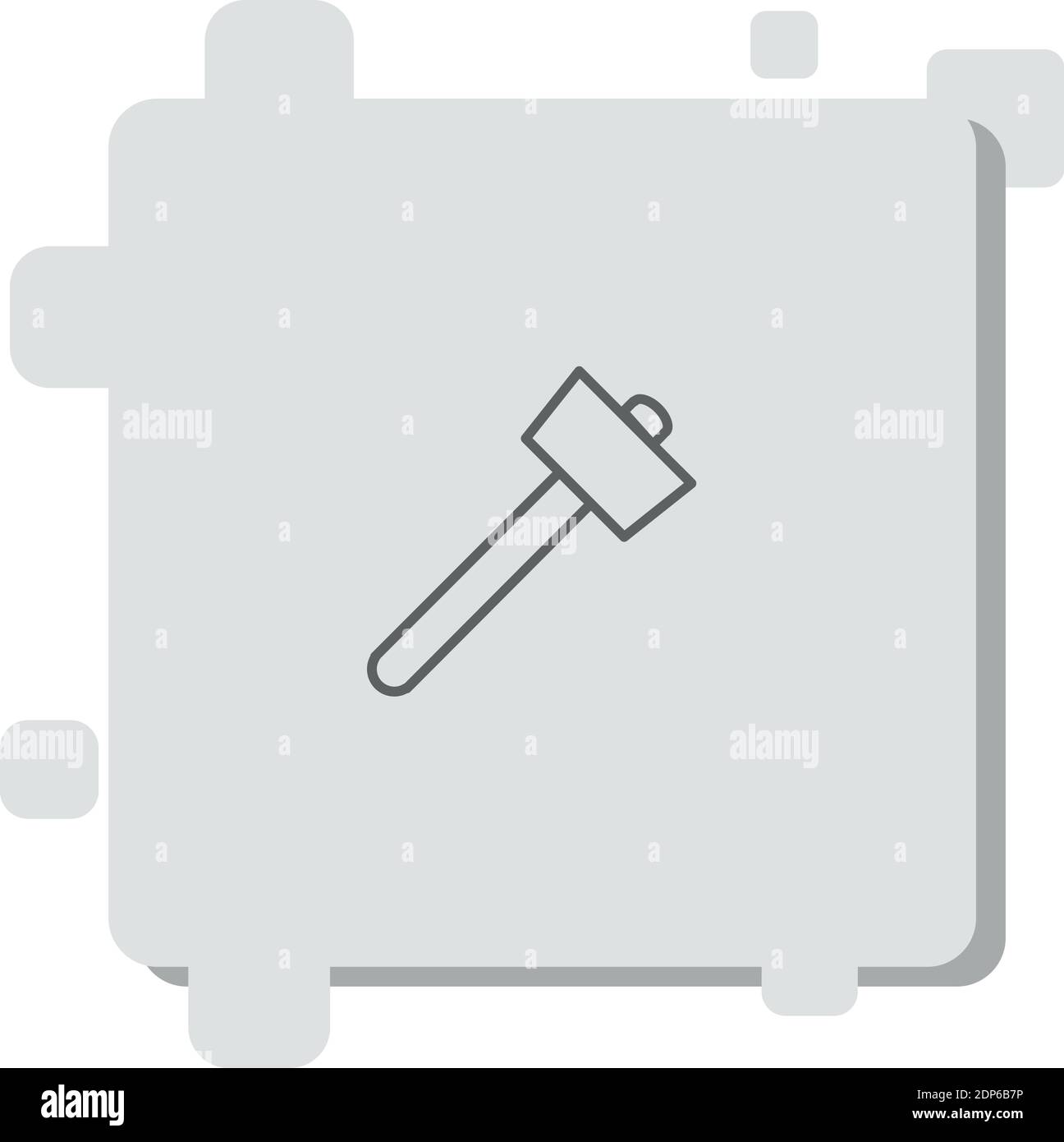 hammer outline vector icon modern simple vector illustration Stock ...