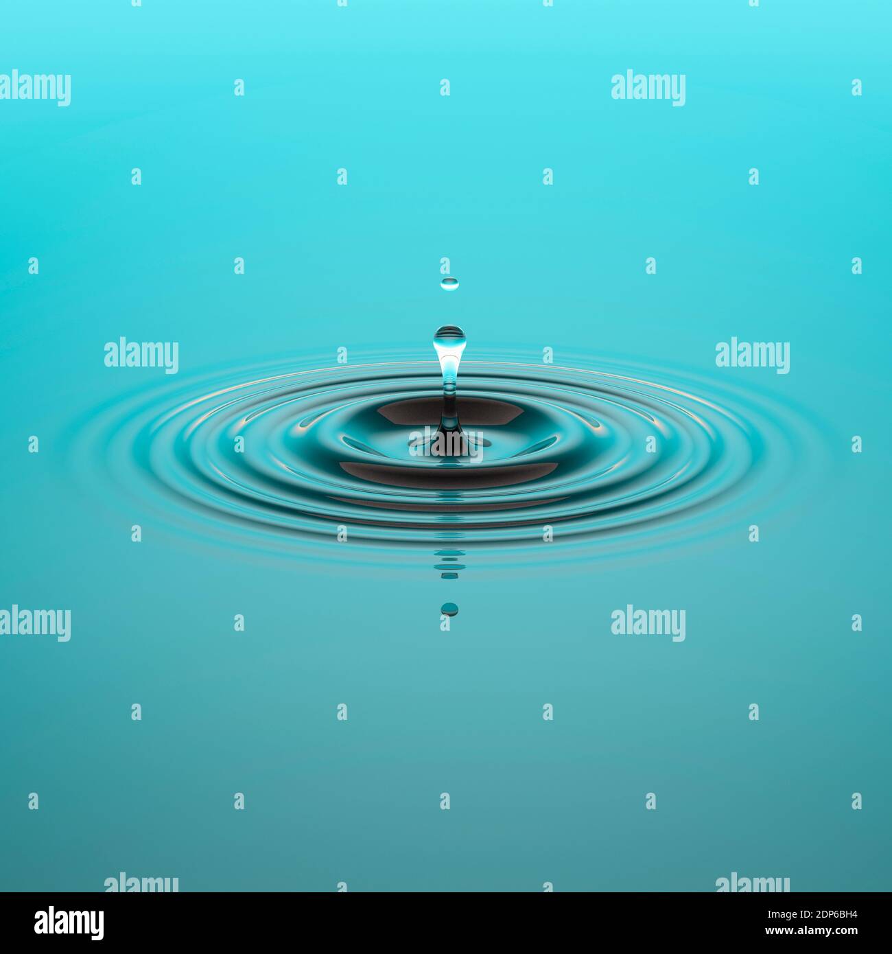 Water drop falling into water surface with ripples Stock Photo - Alamy