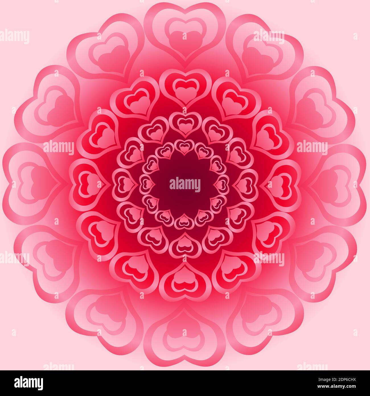 Cute bright ornament for Valentine made from heart shapes in different ...