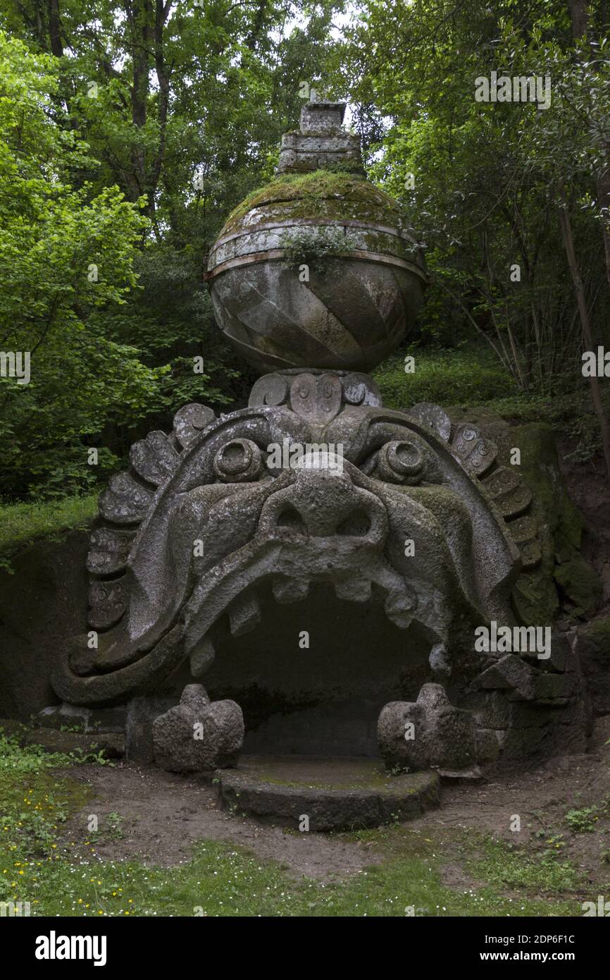 The face of Proteus at the famous monster park in the municipality of ...