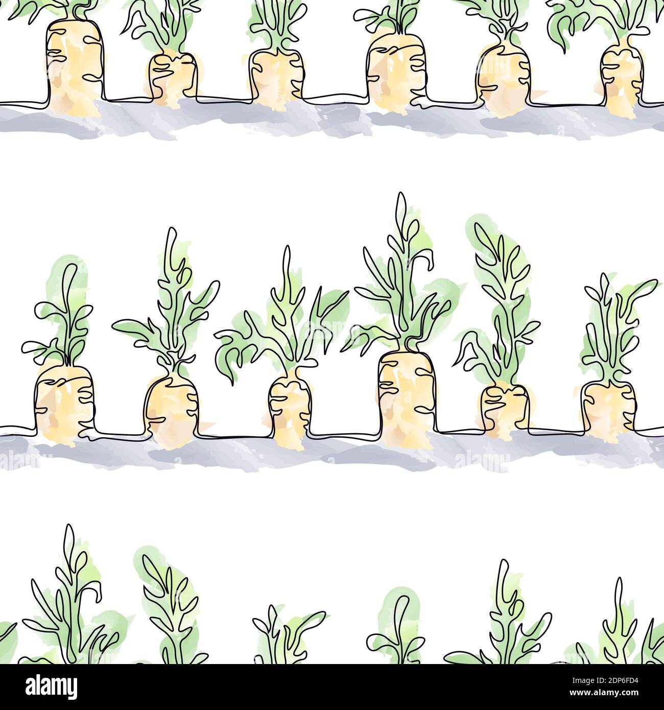 Seamless Pattern with herbs of carrots made for printing, wrapping and ...