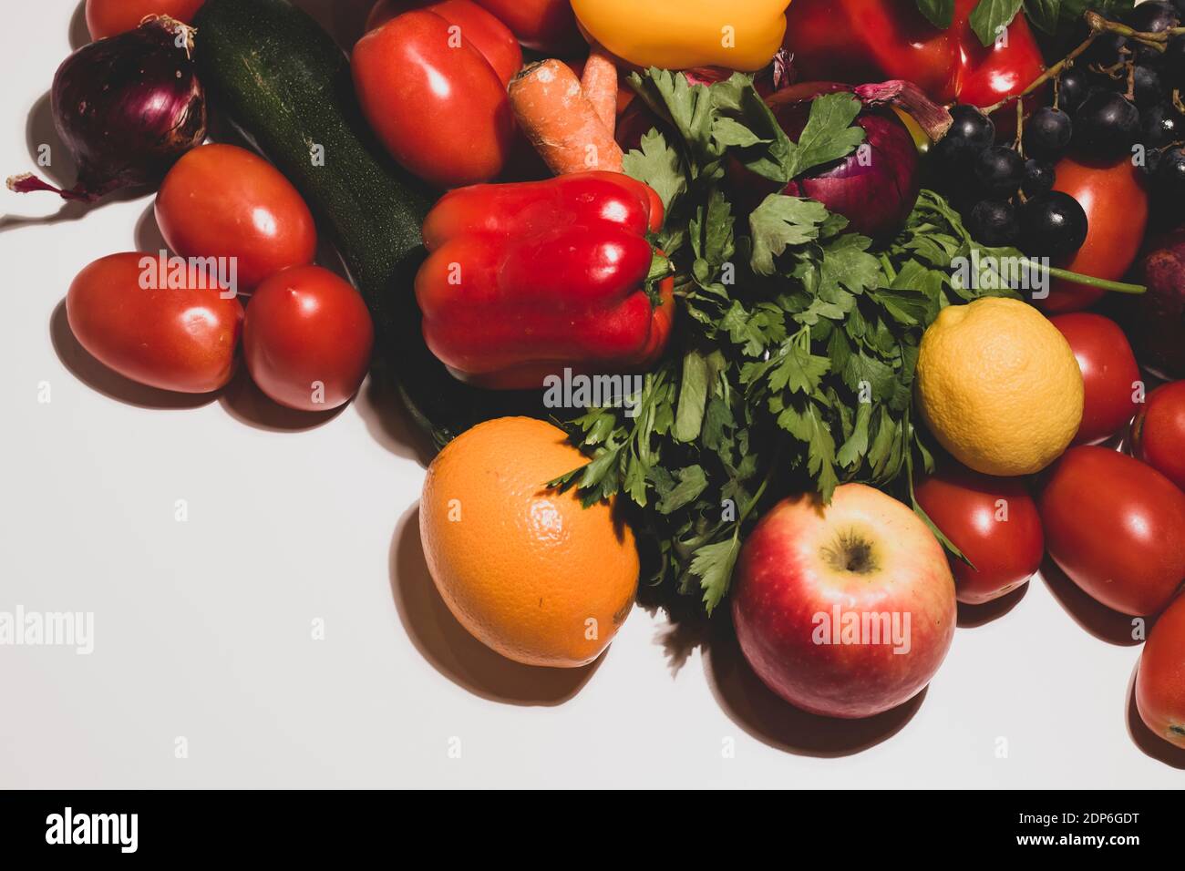Background of vegetables different fresh farm vegetables. Food or ...