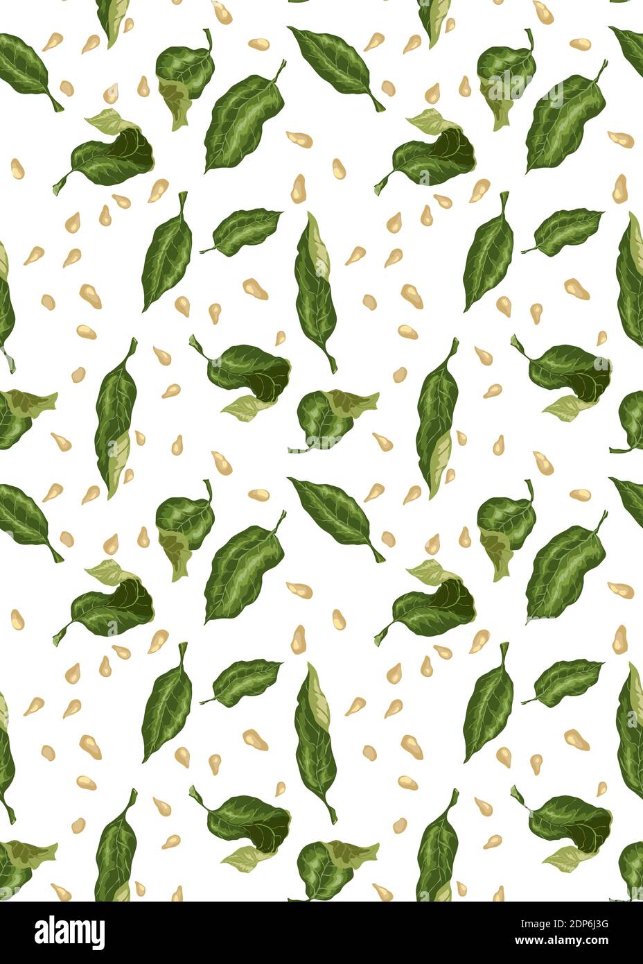 Lemon fruit tree leaves and seeds. Seamless pattern for textile and ...