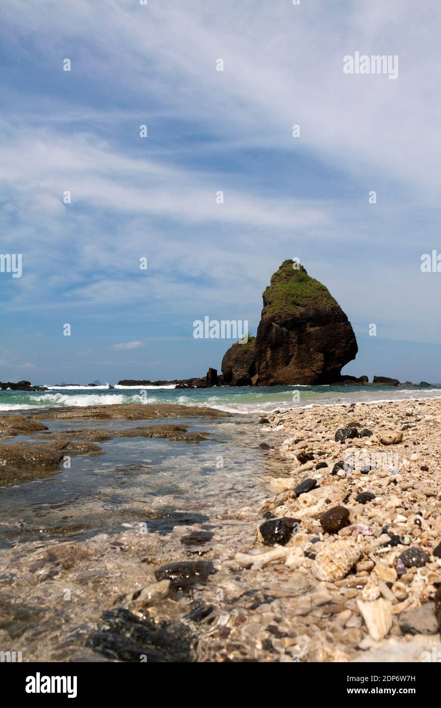 Papuma beach is one of the marine tourism destinations in Jember ...