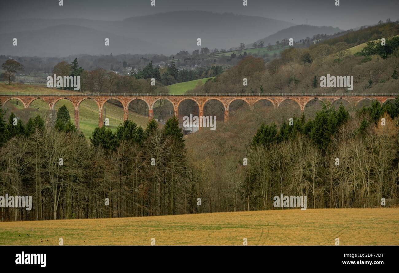 Leaderfoot Viaduct, near Melrose, Scottish Borders. Scotland , UK. 19th ...