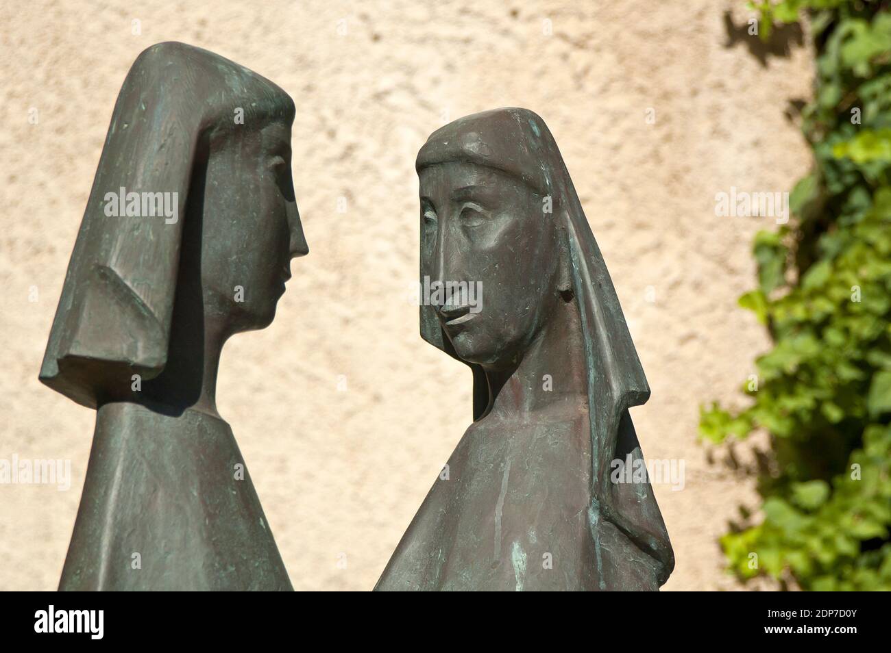 The visitation church, Ein Karem, statue Stock Photo - Alamy