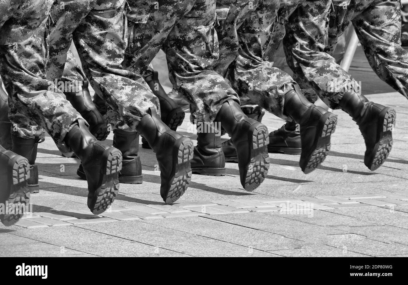 Soldier Boots Marching High Resolution Stock Photography and Images - Alamy