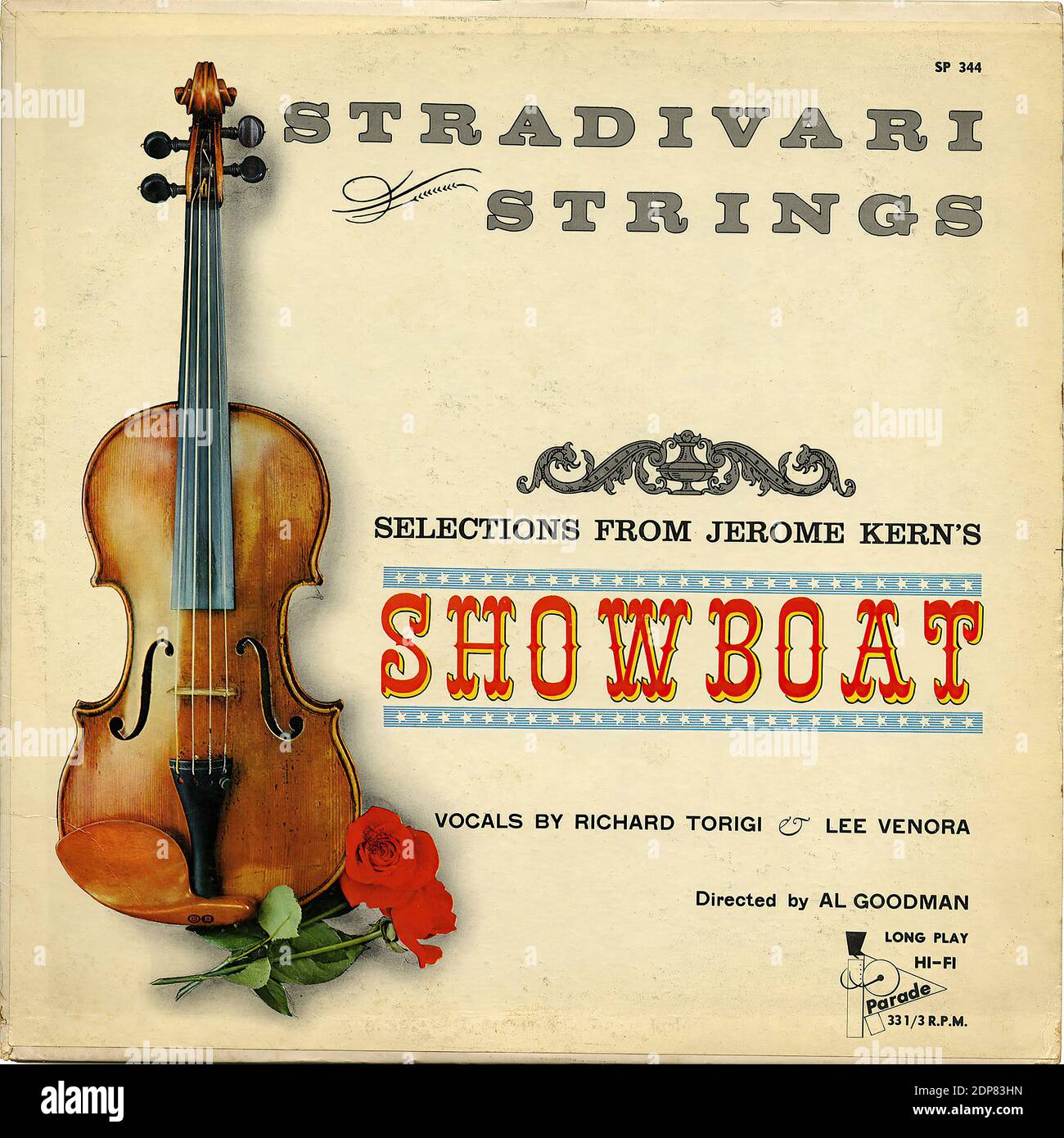 Stradivari Strings - Vintage Record Cover Stock Photo - Alamy