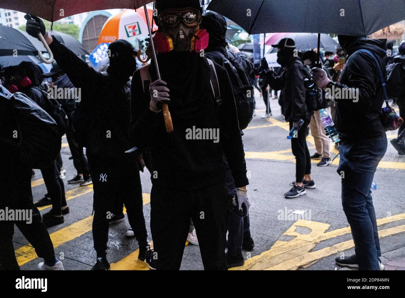 Great march of the pro-democracy movement for the New Year. Hong Kong ...