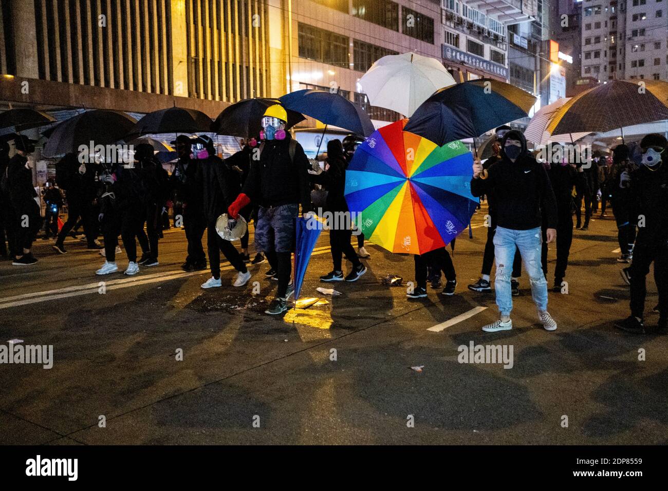 Great march of the pro-democracy movement for the New Year. Hong Kong ...