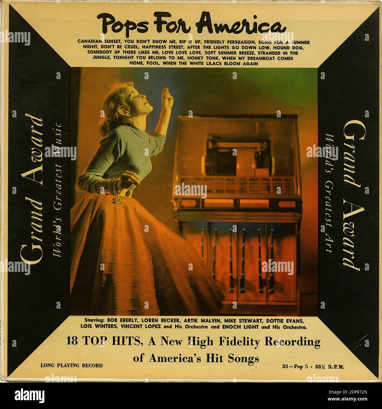 Pops for America - Vintage Record Cover Stock Photo - Alamy