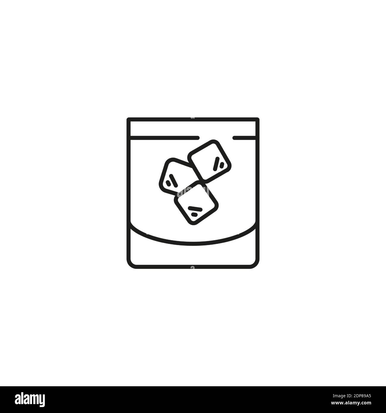 whiskey icon element of bar icon for mobile concept and web apps. Thin ...