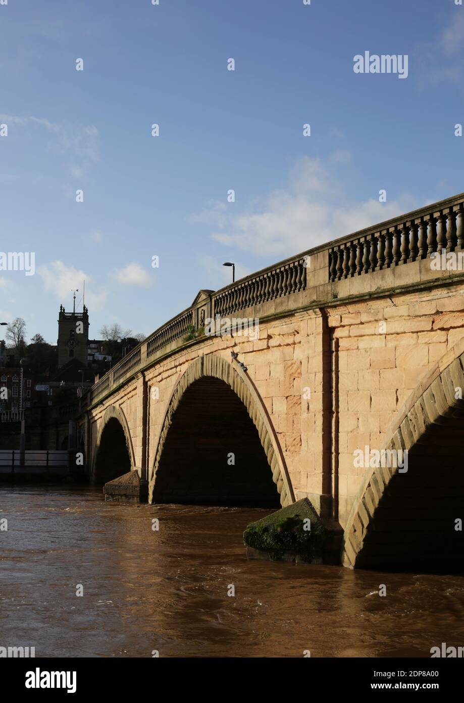 Bewdley bridge over the river Severn in Bewdley, Worcestershire ...