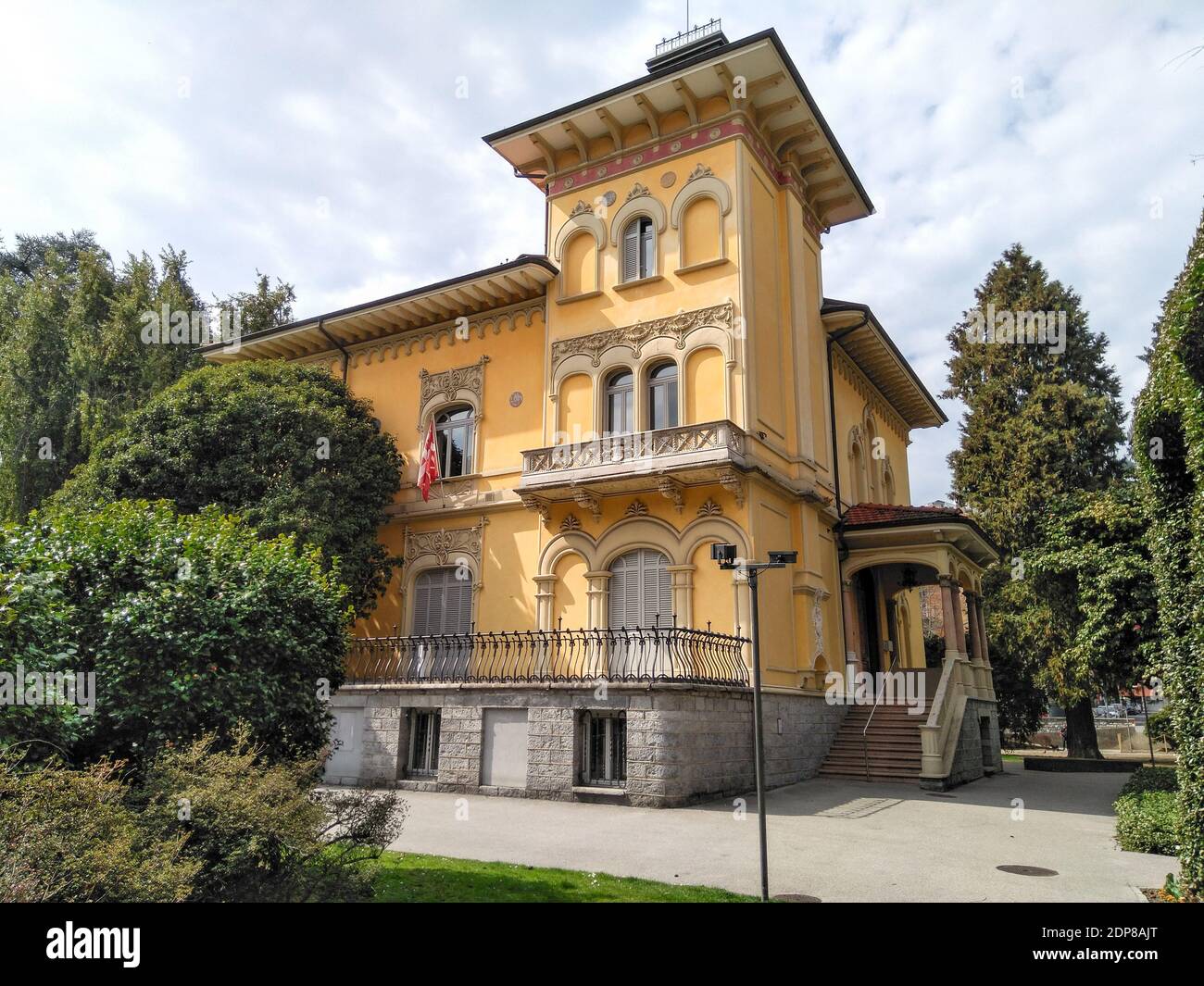 Lugano, Switzerland - March 26, 2018: Villa Saroli built in 1904 Stock ...