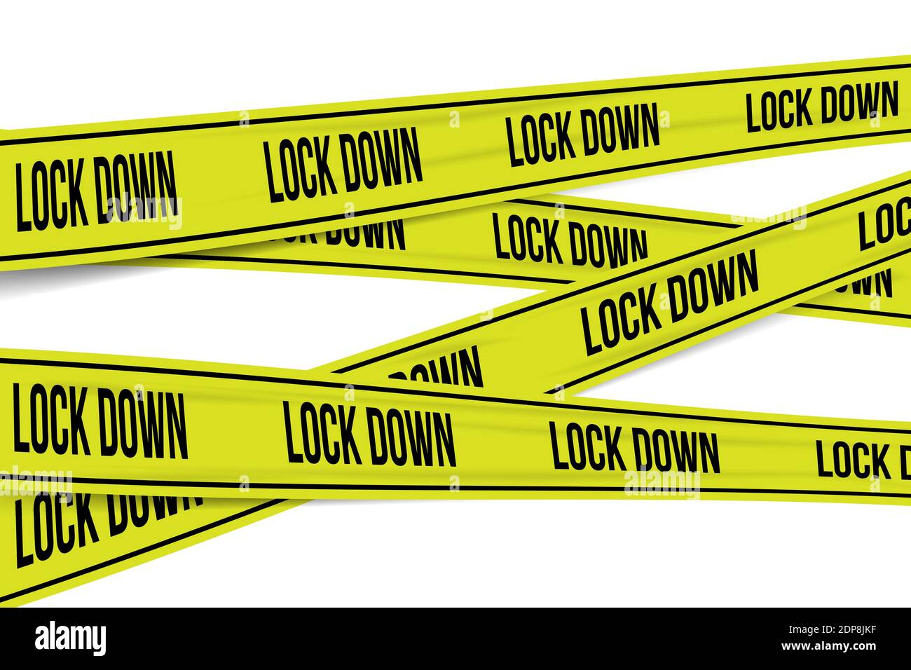 Coronavirus covid-19 or 2019-nCoV quarantine poster with yellow stripes ...
