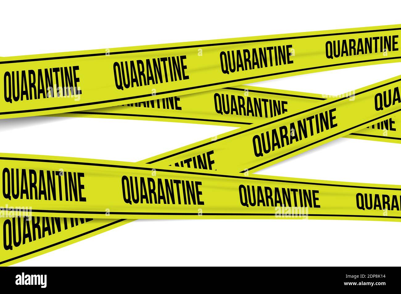 Coronavirus covid-19 or 2019-nCoV quarantine poster with yellow stripes ...