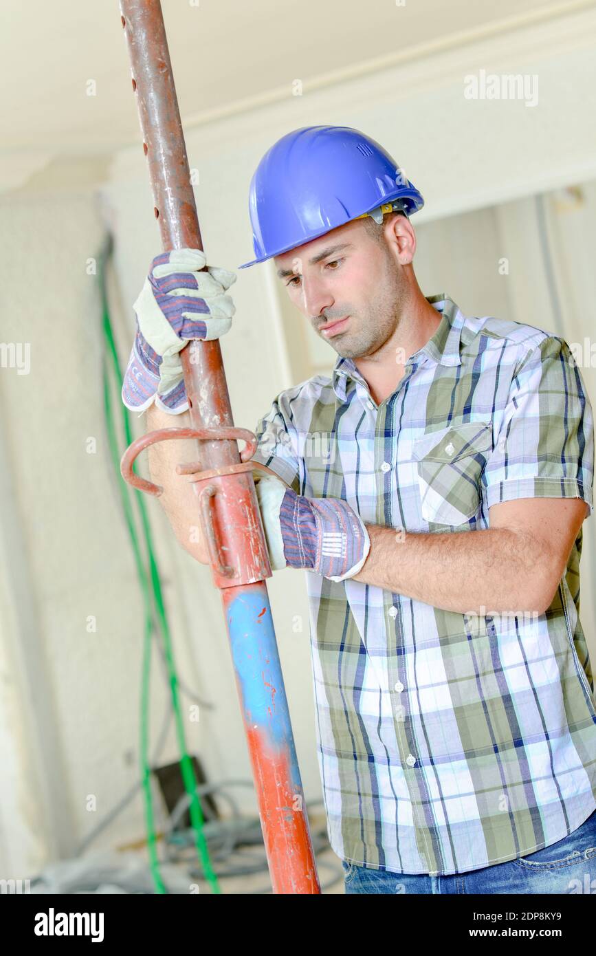 Worker focused on his task Stock Photo - Alamy