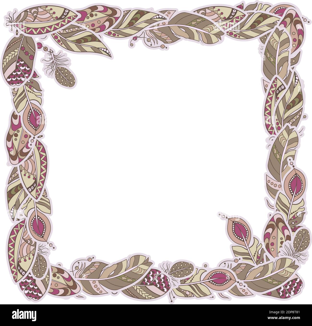 Square decor element in a shape of a frame in vector graphic with ...