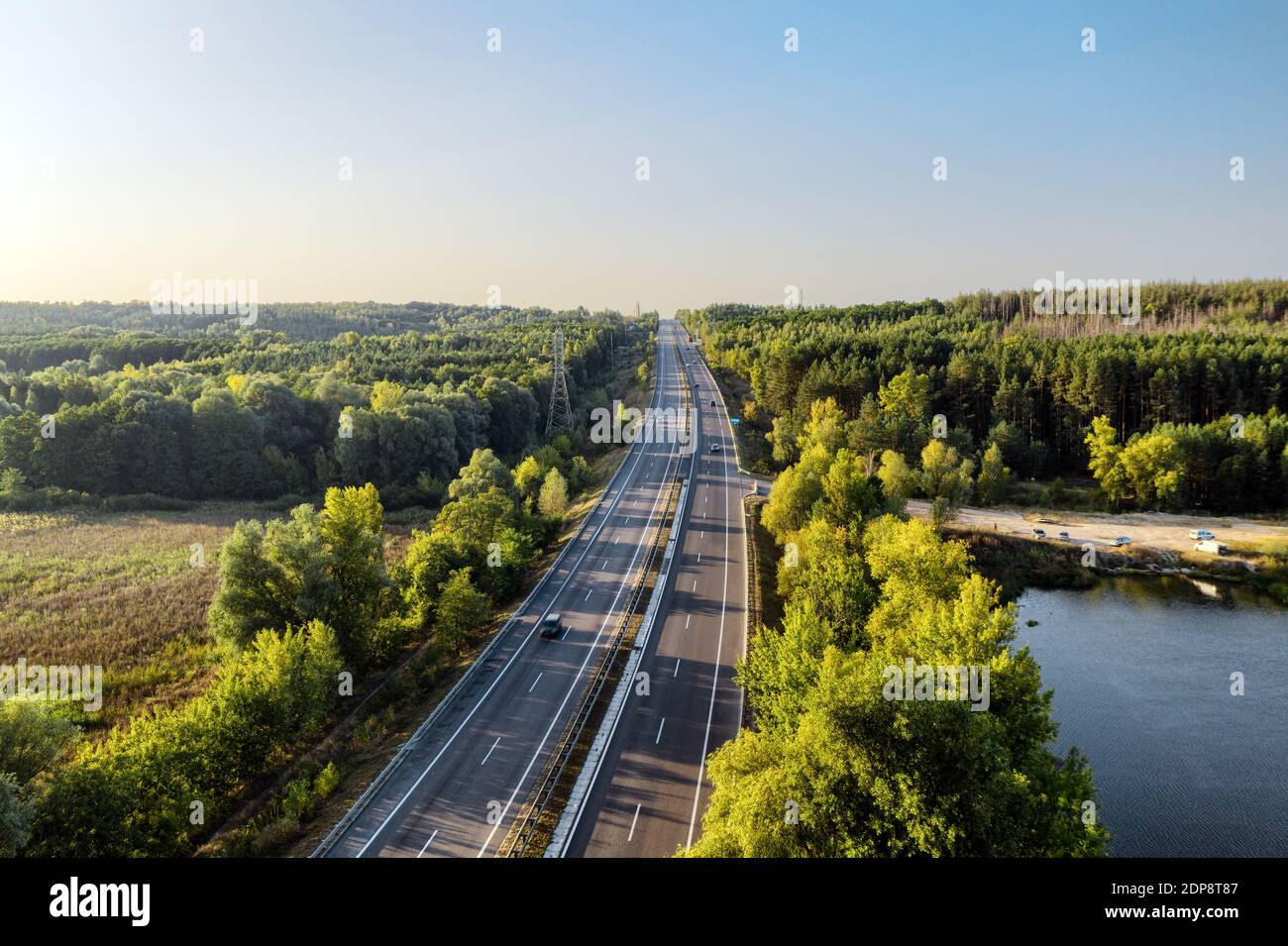 Aerial view highway hi-res stock photography and images - Alamy