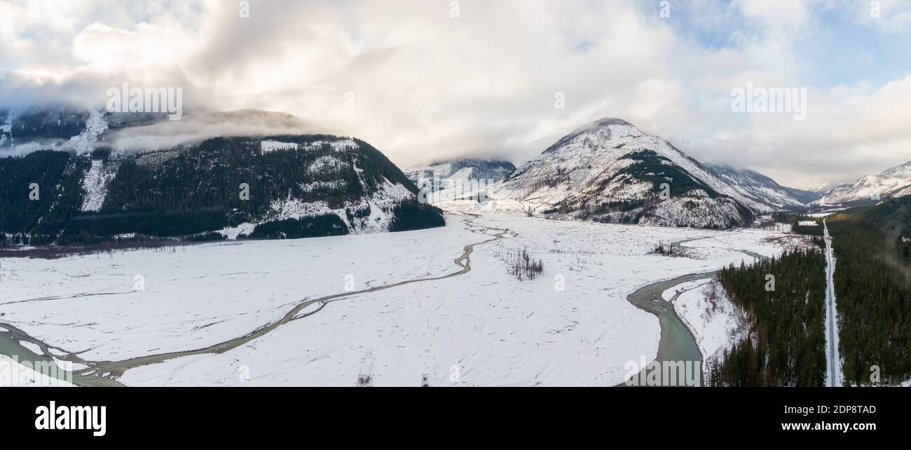 Aerial Panoramic View of Beautiful Canadian Nature Landscape Stock ...