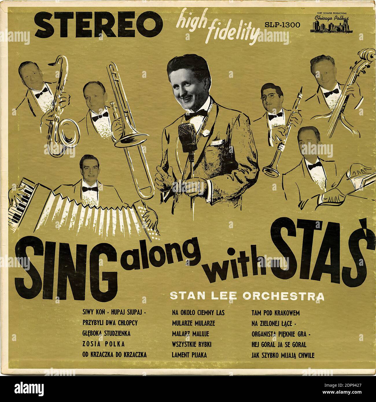 Sing Along with Stas - Vintage Record Cover Stock Photo - Alamy