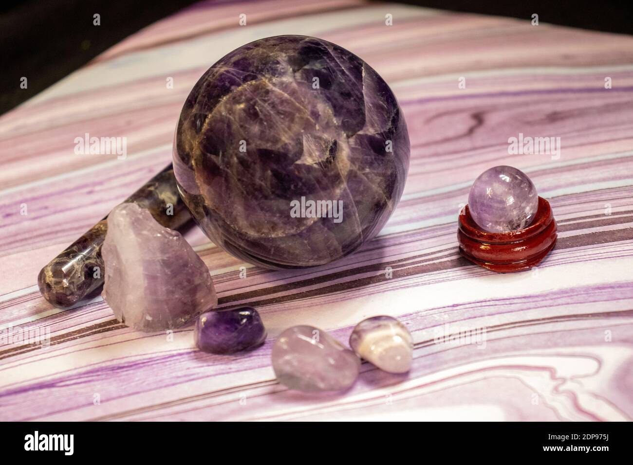 Different shapes, sizes and cuts of Amethyst crystal . High quality ...