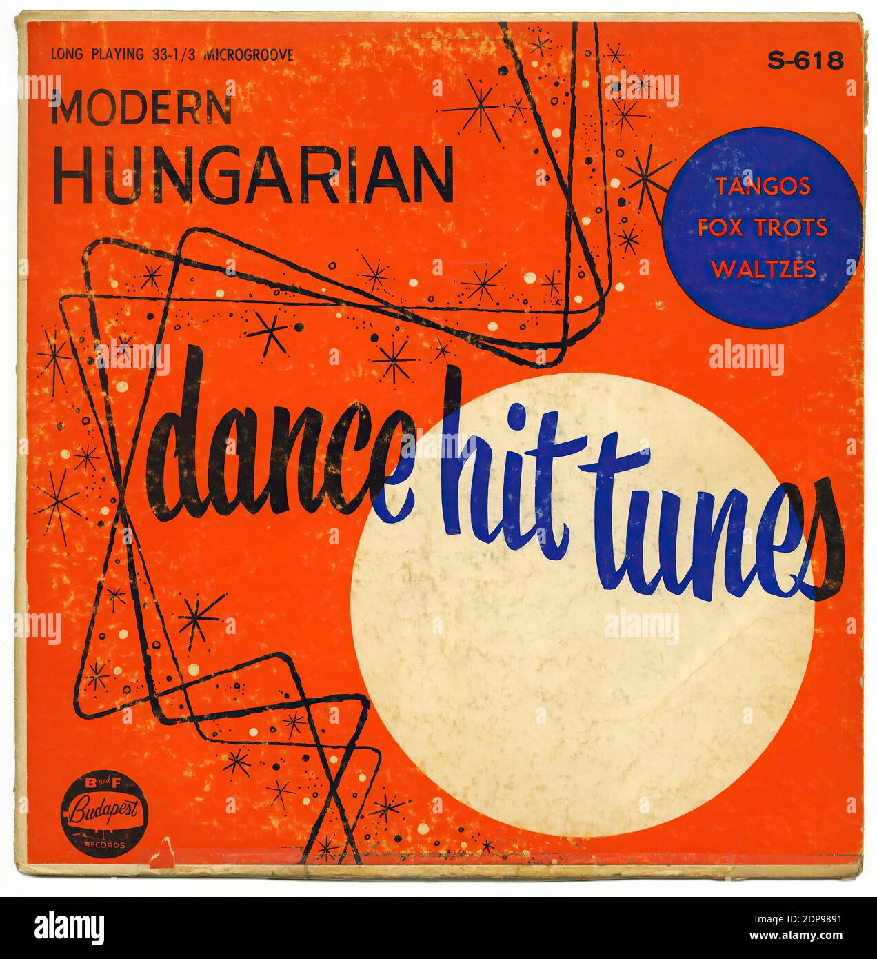 Modern Hungarian Dance Hit Tunes - Vintage Record Cover Stock Photo - Alamy