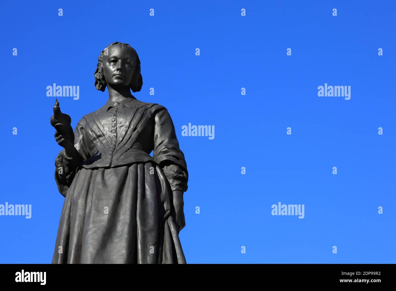 Memorial statue of Florence Nightingale in Westminster London England ...